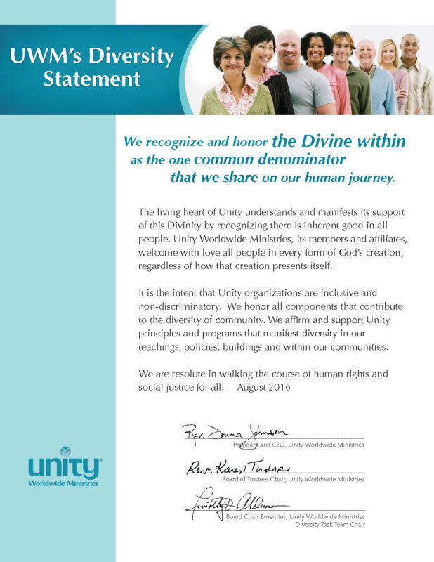 Diversity Statement - Unity Atlanta Church